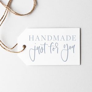 5 Colors! Printable 'handmade Just for You’ Tags // Modern Calligraphy ...