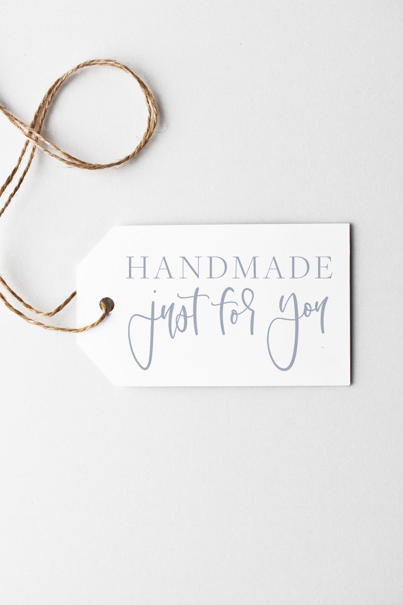 5 Colors! Printable 'handmade Just for You’ Tags // Modern Calligraphy ...