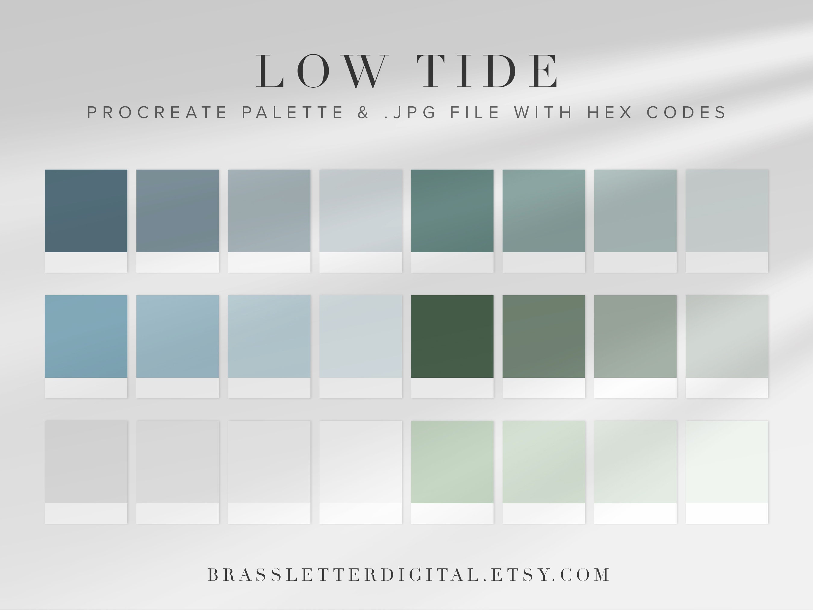 Low Tide Color Palette (procreate Palette & JPG With Hex Codes ...