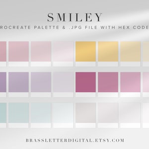 Smiley Color Palette (procreate Palette & JPG With Hex Codes ...