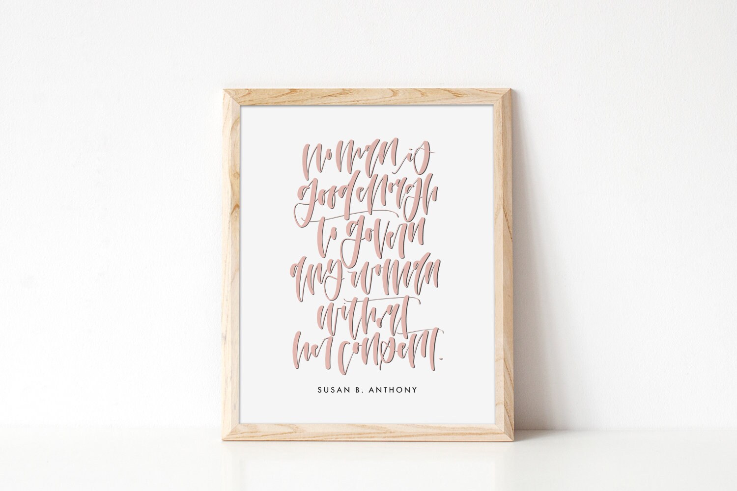 Printable Handwritten Susan B. Anthony Quote Artwork // Feminist Decor ...
