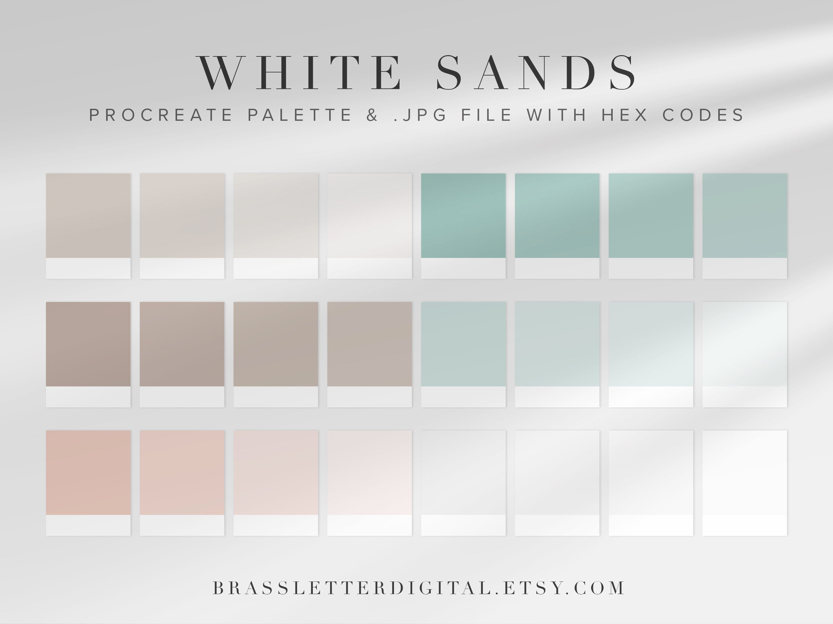White Sands Color Palette (procreate Palette & JPG With Hex Codes ...