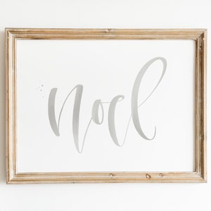 Printable Noel Handwritten Artwork // Watercolor Calligraphy, Brush ...