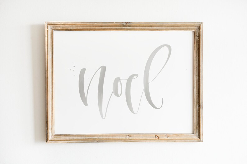 Printable Noel Handwritten Artwork // Watercolor Calligraphy - Etsy