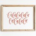 Printable Fa La La La La Handwritten Artwork // Typography - Etsy