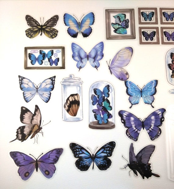 Paper & Party Supplies Stickers, Labels & Tags yellow butterfly ...