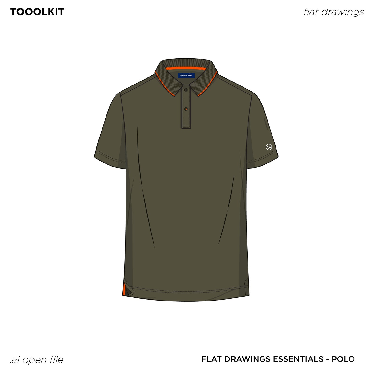 Polo Vector Mockup Pack Template Fashion Illustrator Tech Pack Clothing ...