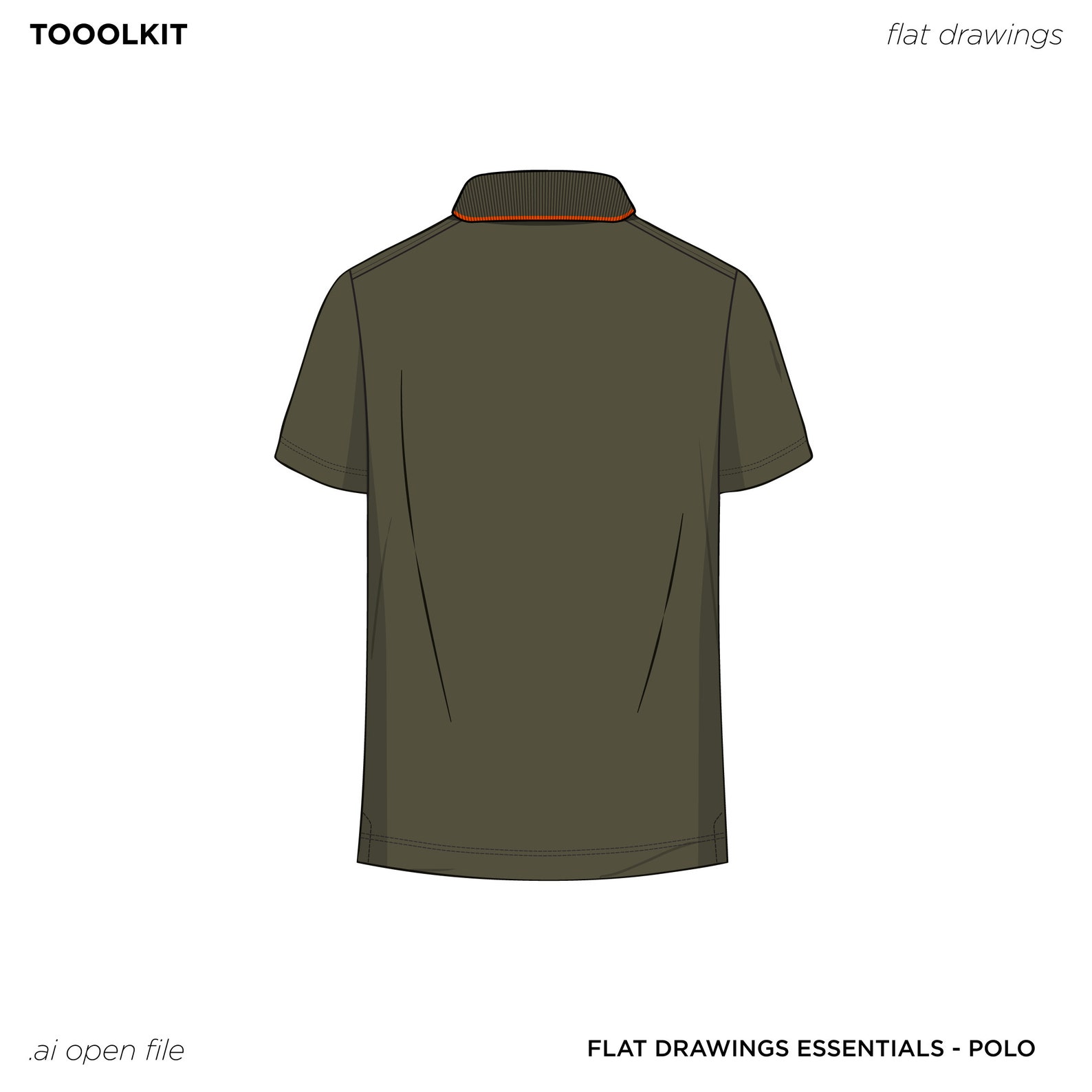 Polo Vector Mockup Pack Template Fashion Illustrator Tech Pack Clothing ...