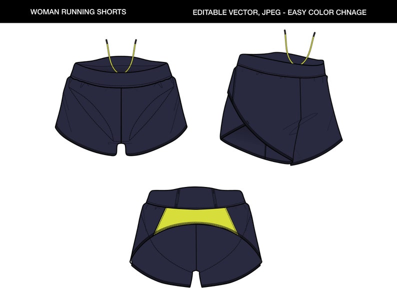 Sportswear Vector Shorts Mockup Pack Template Fashion - Etsy