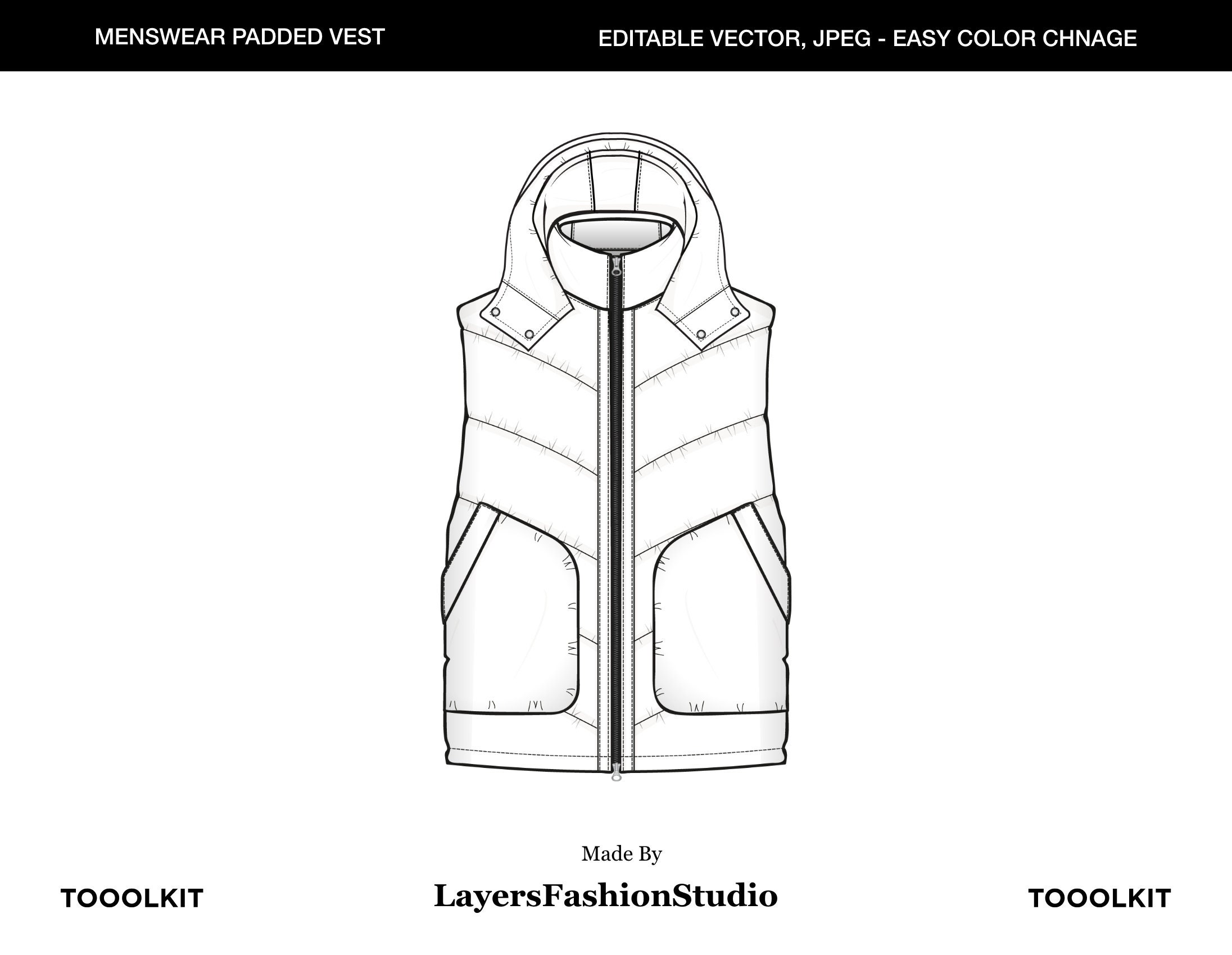 Vest Vector Mockup Pack Template Fashion Illustrator Tech Pack Clothing ...
