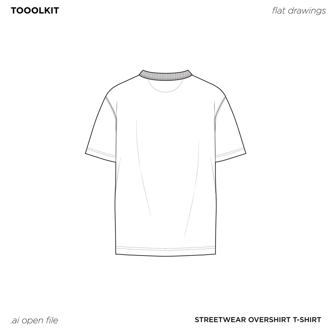 Streetwear Oversize Tee Vector Bundle Vector Tech Pack Illustrator ...