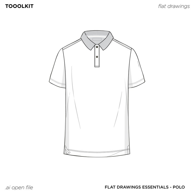 Polo Vector Mockup Pack Template Fashion Illustrator Tech Pack Clothing ...