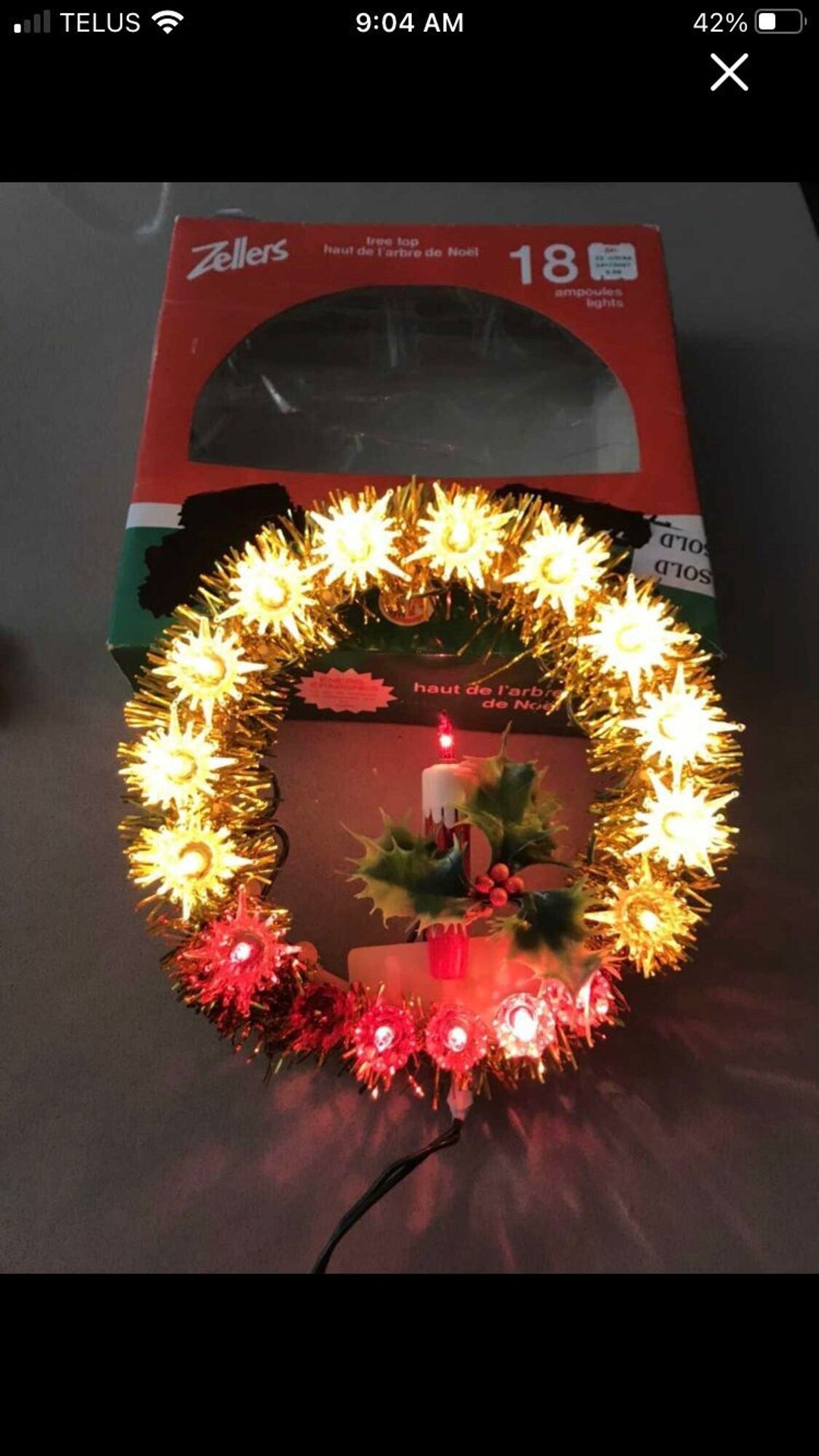 Vintage Tree Topper, Vintage Christmas Decor,vintage Ornaments,21 Light ...