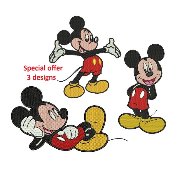 Mickey Mouse Embroidery Design - Etsy