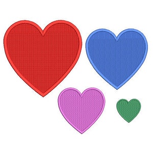Heart Embroidery Design - 2,3,4 Inch Size INSTANT DOWNLOAD - Etsy