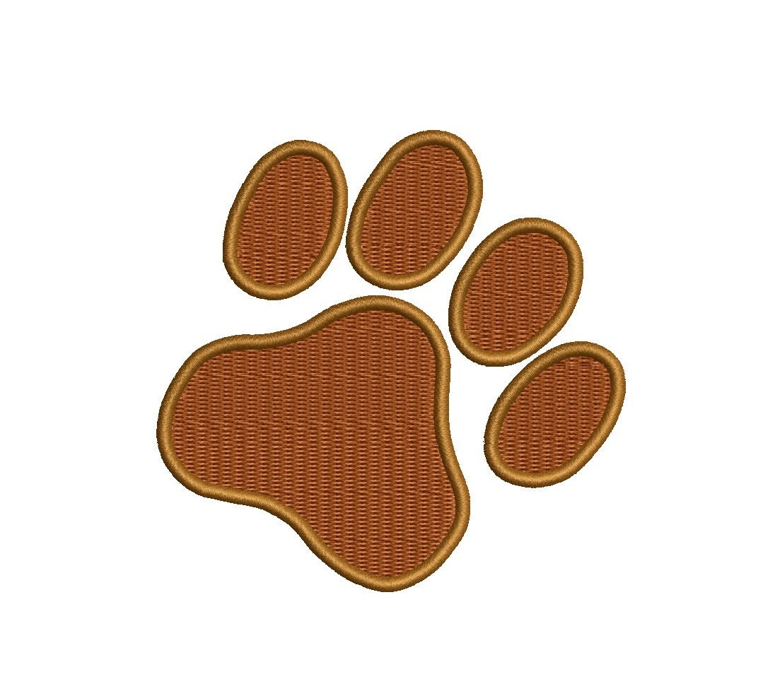 Digital Download PAW Print Design - Applique + 2 X Fill Designs Total 3 ...