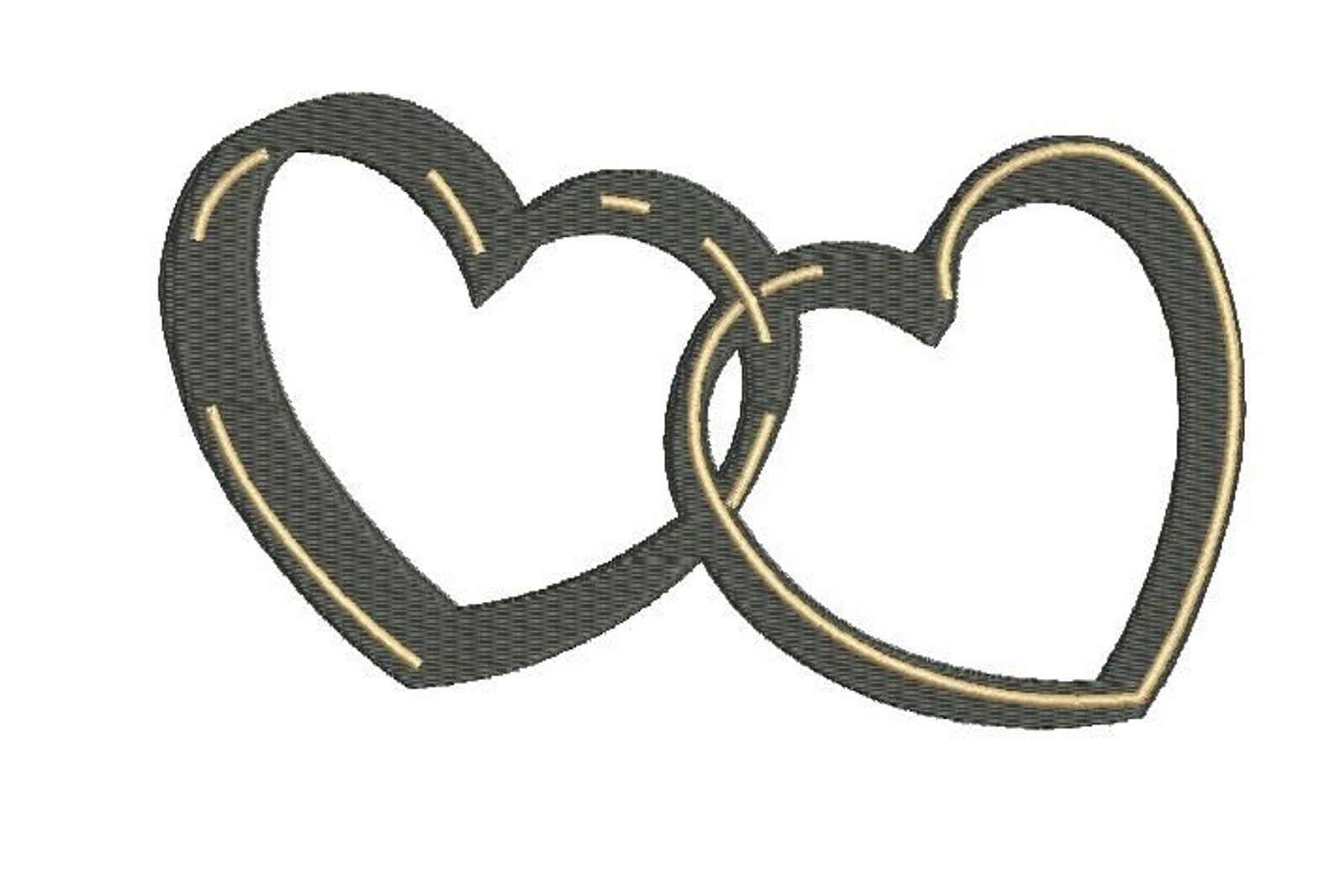 Wedding Ring Embroidery Design 2 Designs Heart Rings - Etsy