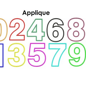 Applique Numbers Design - Applique Numbers Embroidery Design - 3,4,5 ...