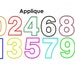Applique Numbers Design Applique Numbers Embroidery Design 3,4,5 Inch ...