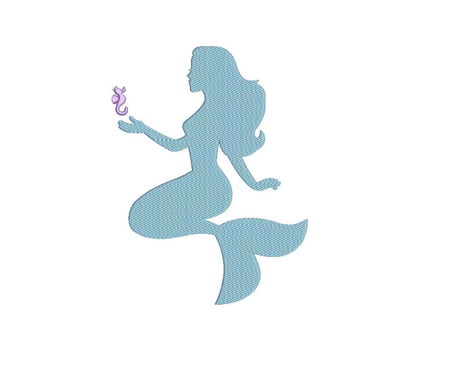 Mermaid Embroidery Design - 3 Sizes Instant Download - Etsy