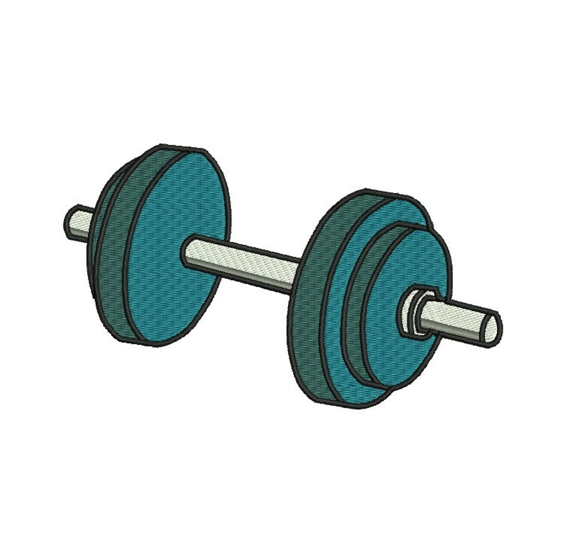 Barbell Embroidery Design - 2 Sizes Instant Download - Dumbbells ...
