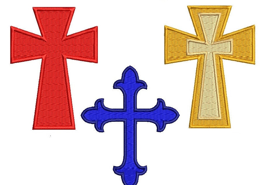 Cross Embroidery Design 3 Designs 3 Sizes Each Instant - Etsy