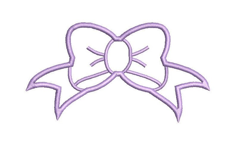 Bow Applique Design Set of 3 - 3 Sizes Each Instant Download - Etsy