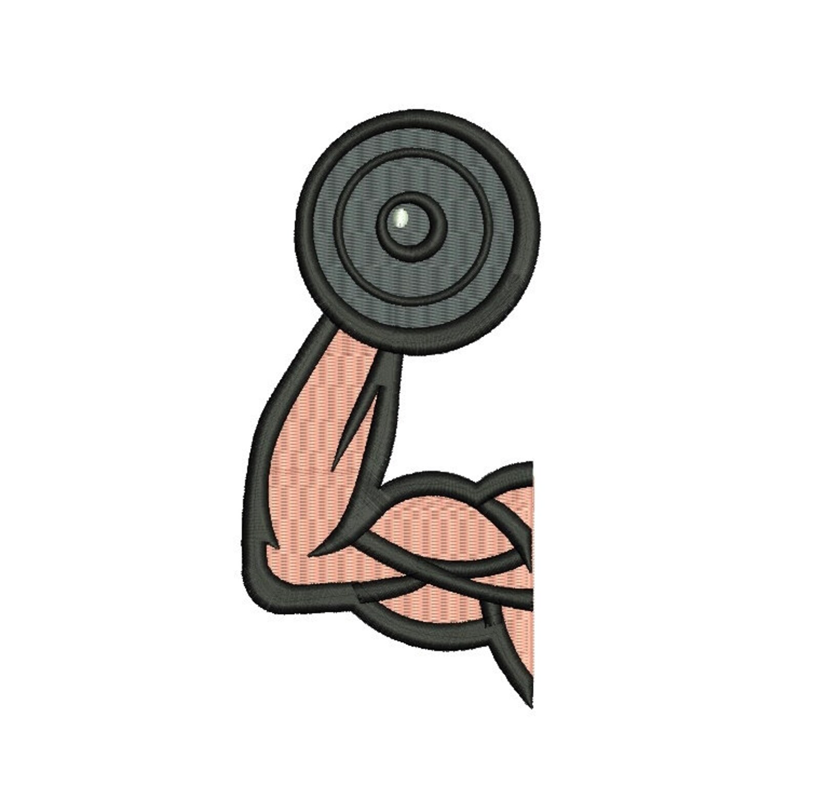 Barbell Embroidery Design - 2 Sizes Instant Download - Dumbbells ...