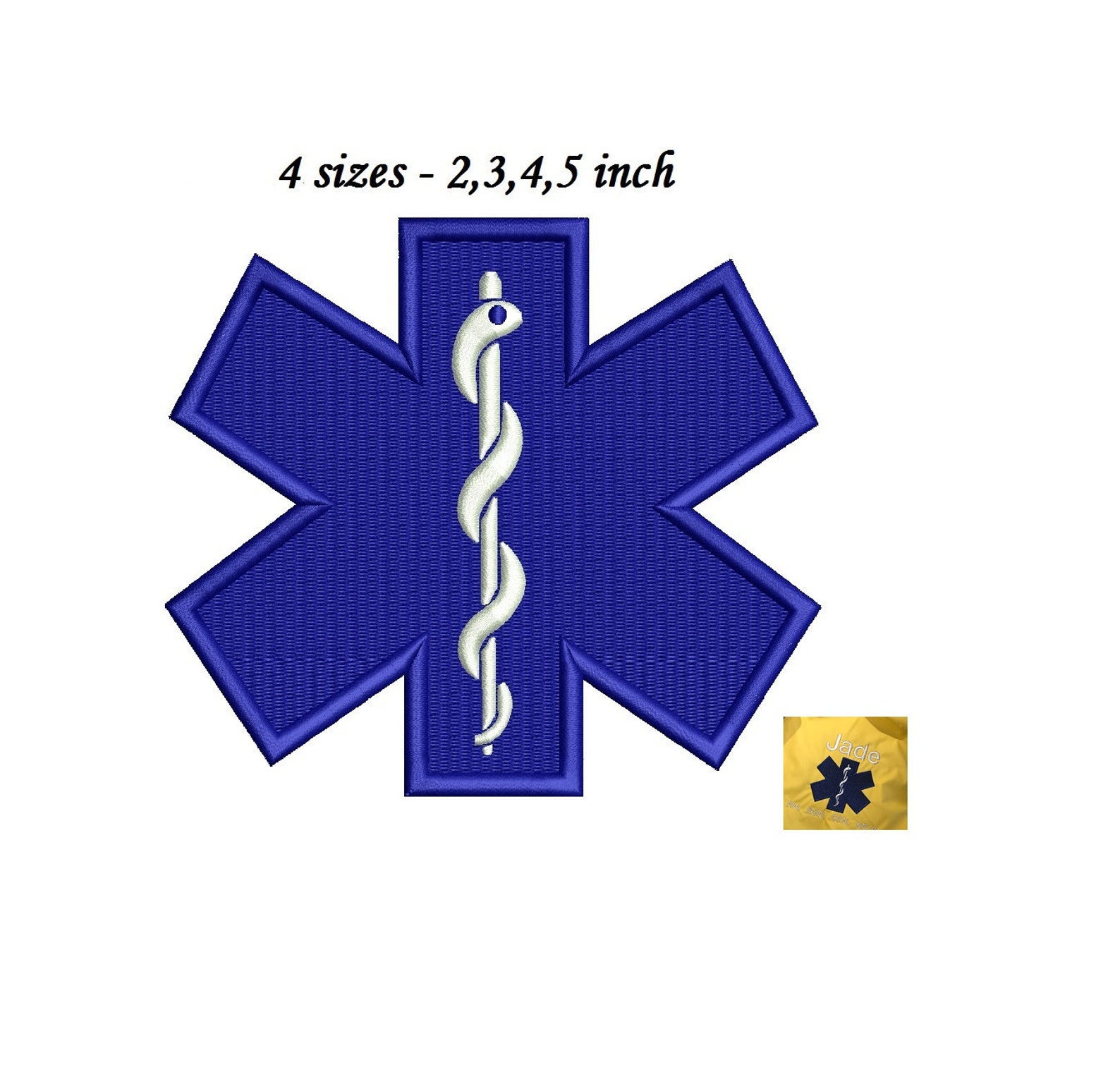 Paramedic Embroidery Design - 4 Sizes Instant Download EMT Paramedic ...