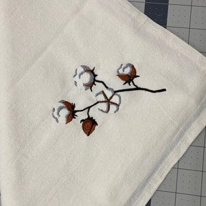 Cotton Branches Embroidery Design - 3,4,5,6 Inch Size - Machine ...