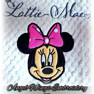 Minnie Mouse Applique Design - Minnie Applique Design - Minnie Face ...