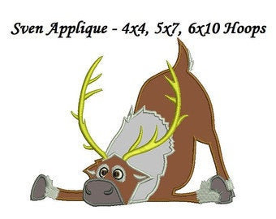 Sven Frozen Applique Design - 3 Sizes Instant Download - Etsy