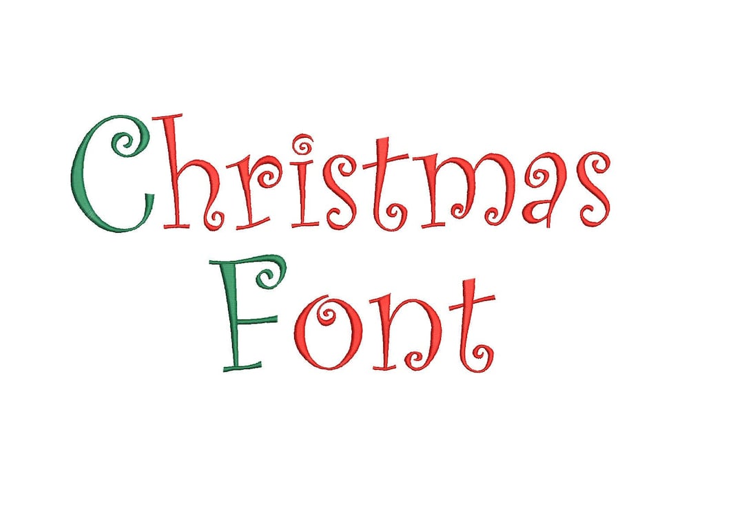 Christmas Embroidery Font Machine Embroidery Monogram Font Designs 7 ...
