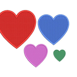 Heart Embroidery Design - 2,3,4 Inch Size INSTANT DOWNLOAD - Etsy