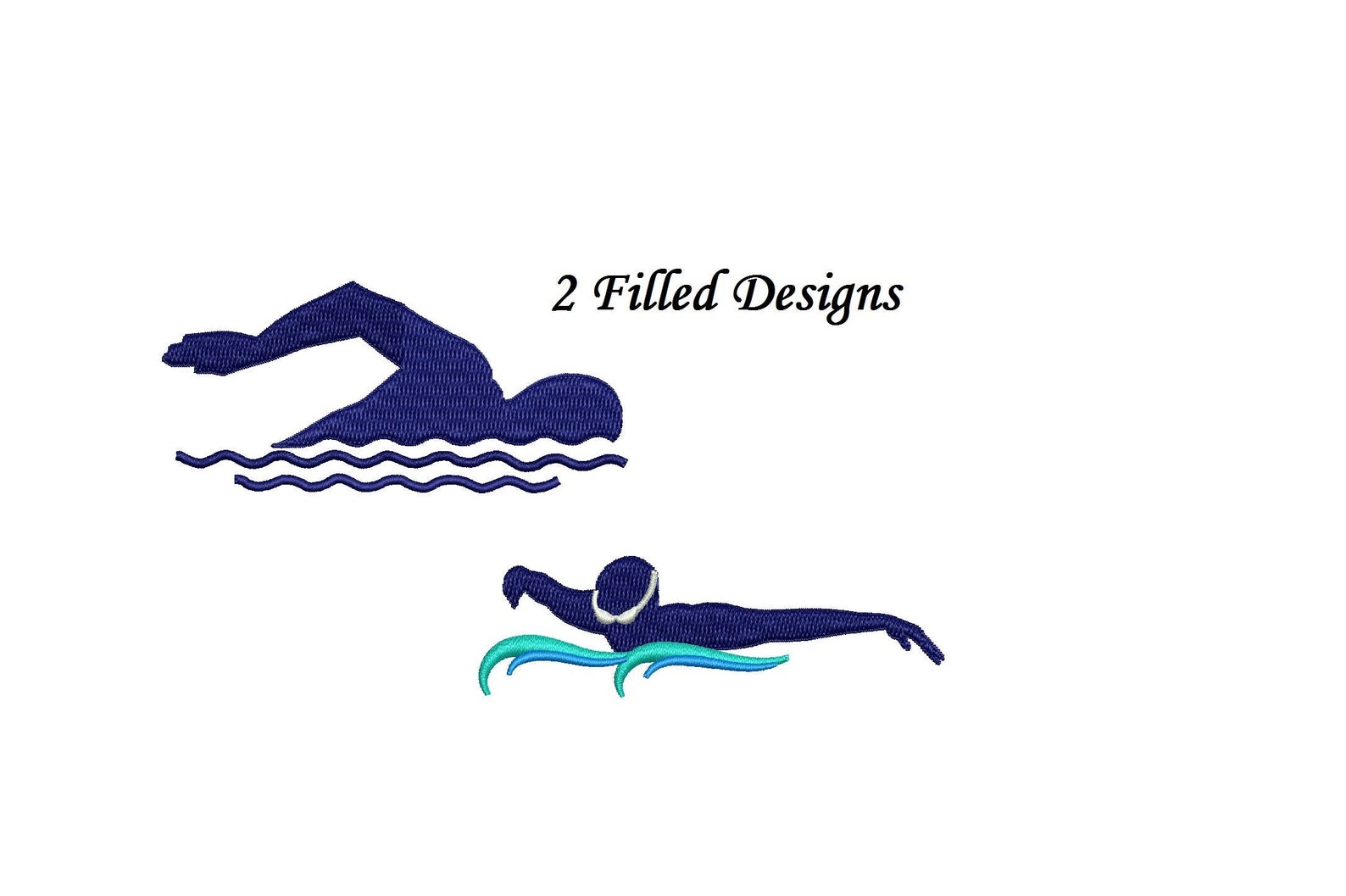 Swimmer Embroidery Design - 2 Designs Instant Download Swimming ...