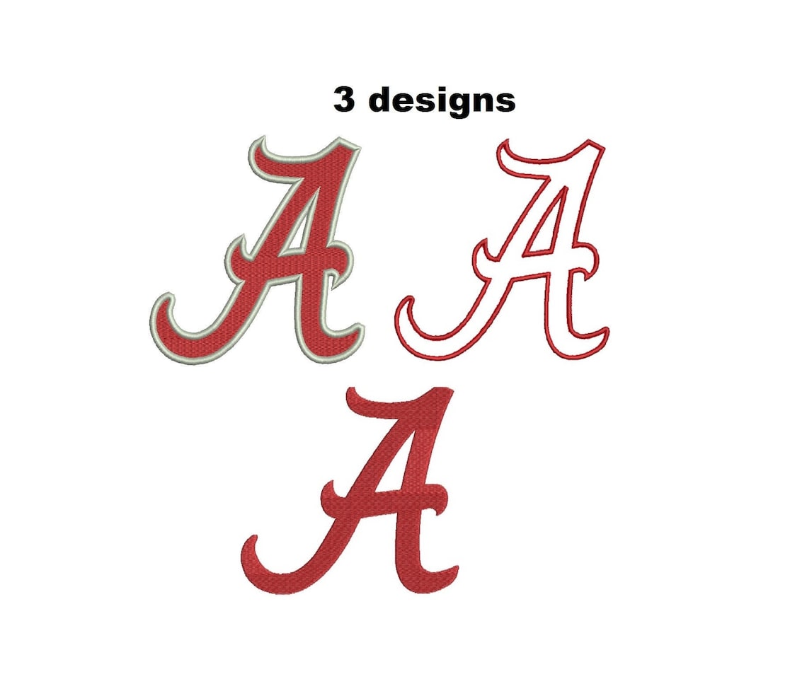 Alabama Embroidery Design 3 Designs Instant Download - Etsy