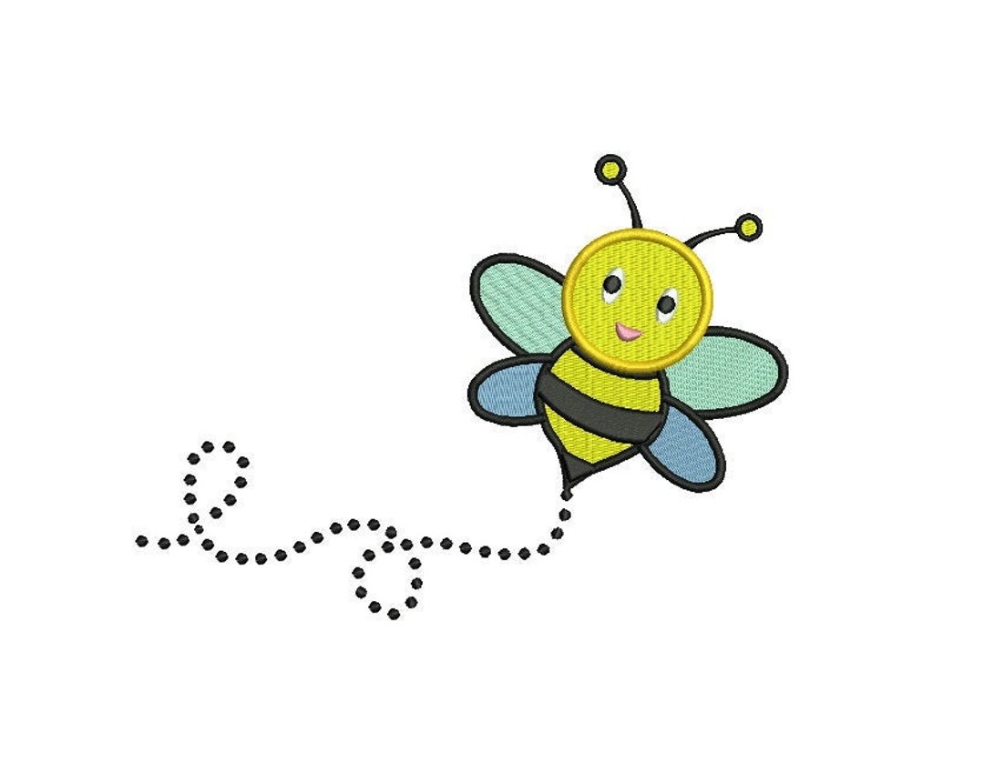 Bee Embroidery Design - 4 Sizes Instant Download - Etsy