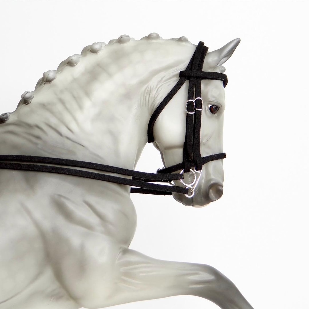 Handmade Breyer Traditional 1:9 Scale Double Bridle Model Horse Tack ...