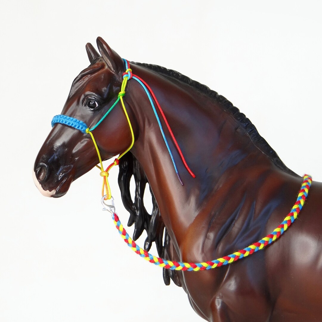 Breyer Traditional Handmade 1:9 Scale Model Horse Tack Bright Rainbow ...