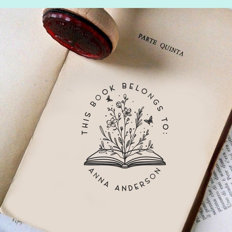 Open Book Stamp - Etsy