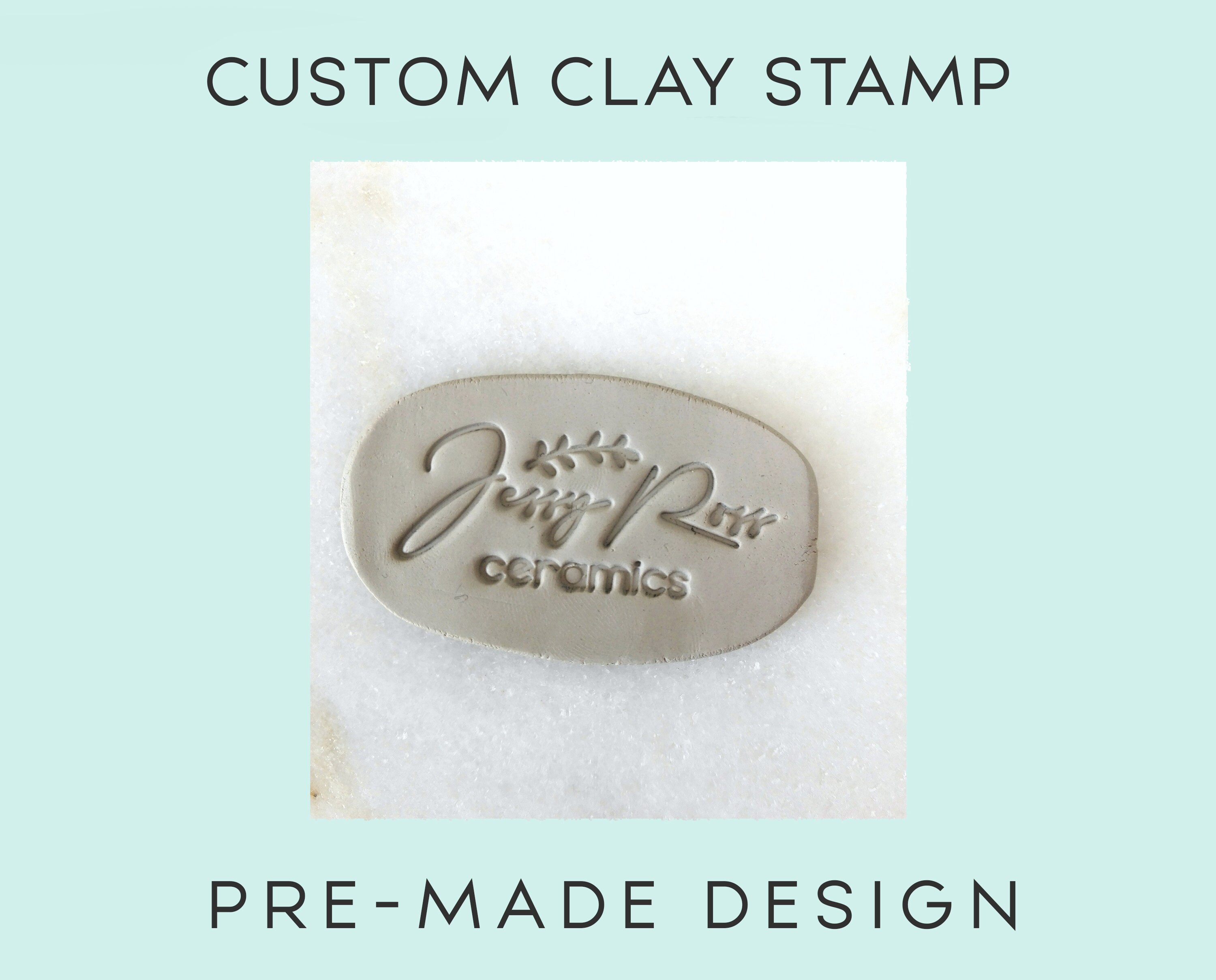 Custom Signature Clay Stamp Pre-made Design Signature Pottery | Etsy