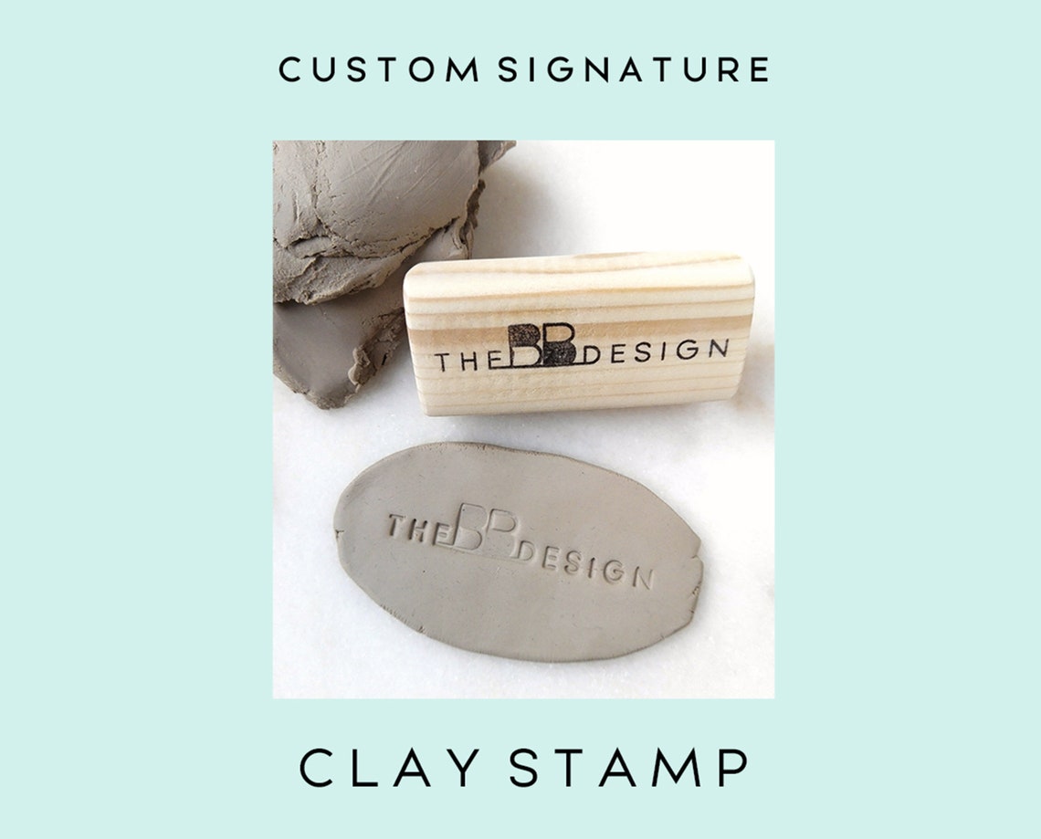 Custom Signature Clay Stamp Your Signature Pottery Stamp | Etsy