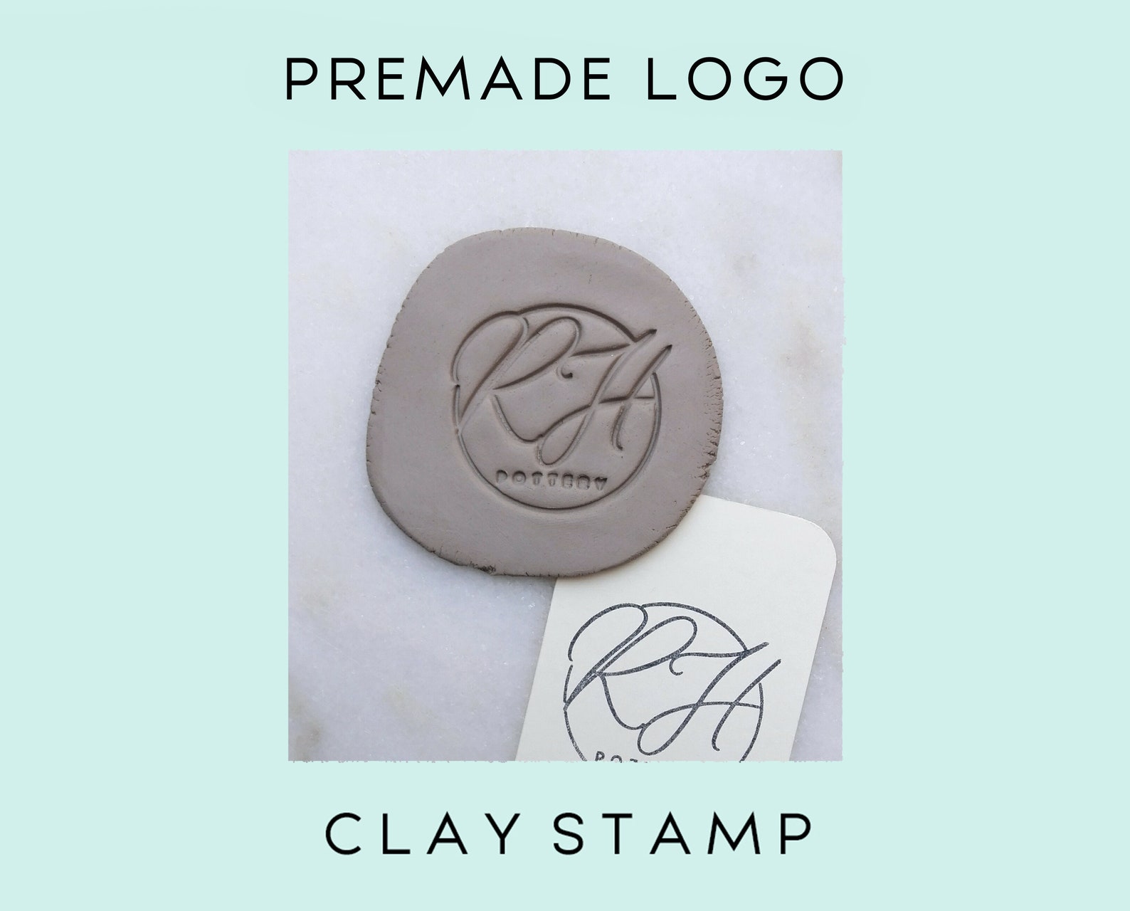 Custom Logo Clay Stamp, Initials Custom Pottery Stamp, Personalizable ...