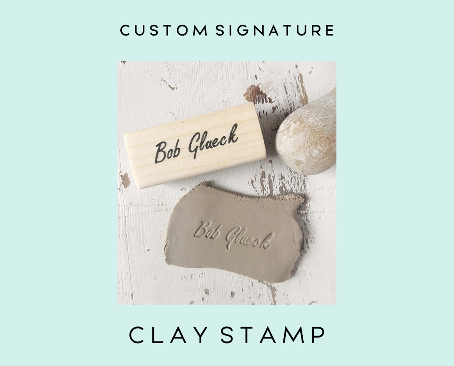 Custom Signature Clay Stamp Your Signature Pottery Stamp | Etsy