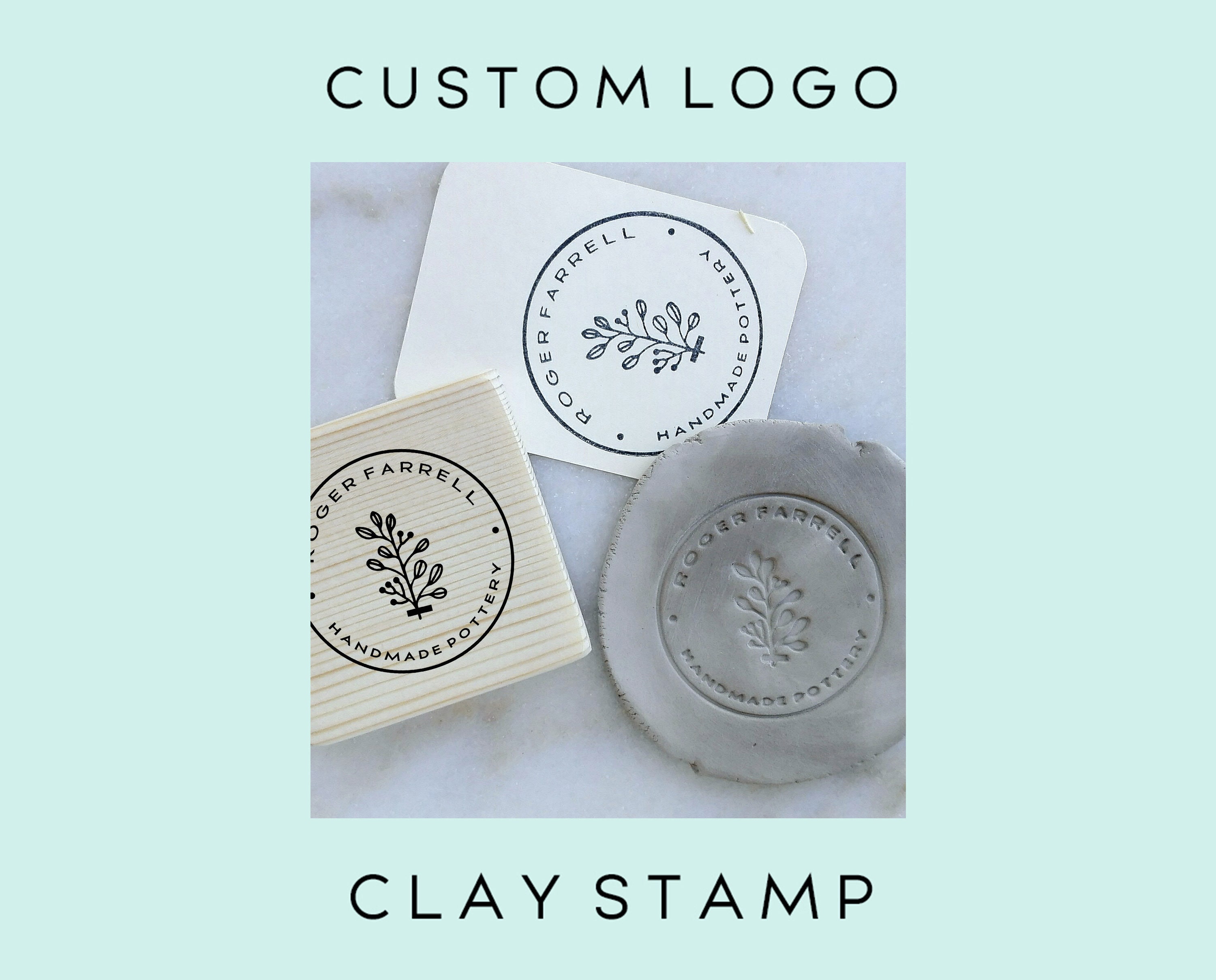 Custom Pottery Stamp Pre-made Design Custom Clay Stamp - Etsy