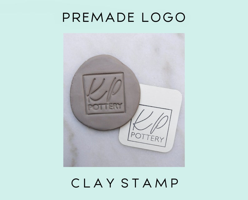 Custom Premade Logo Clay Stamp Custom Initials Pottery Stamp - Etsy