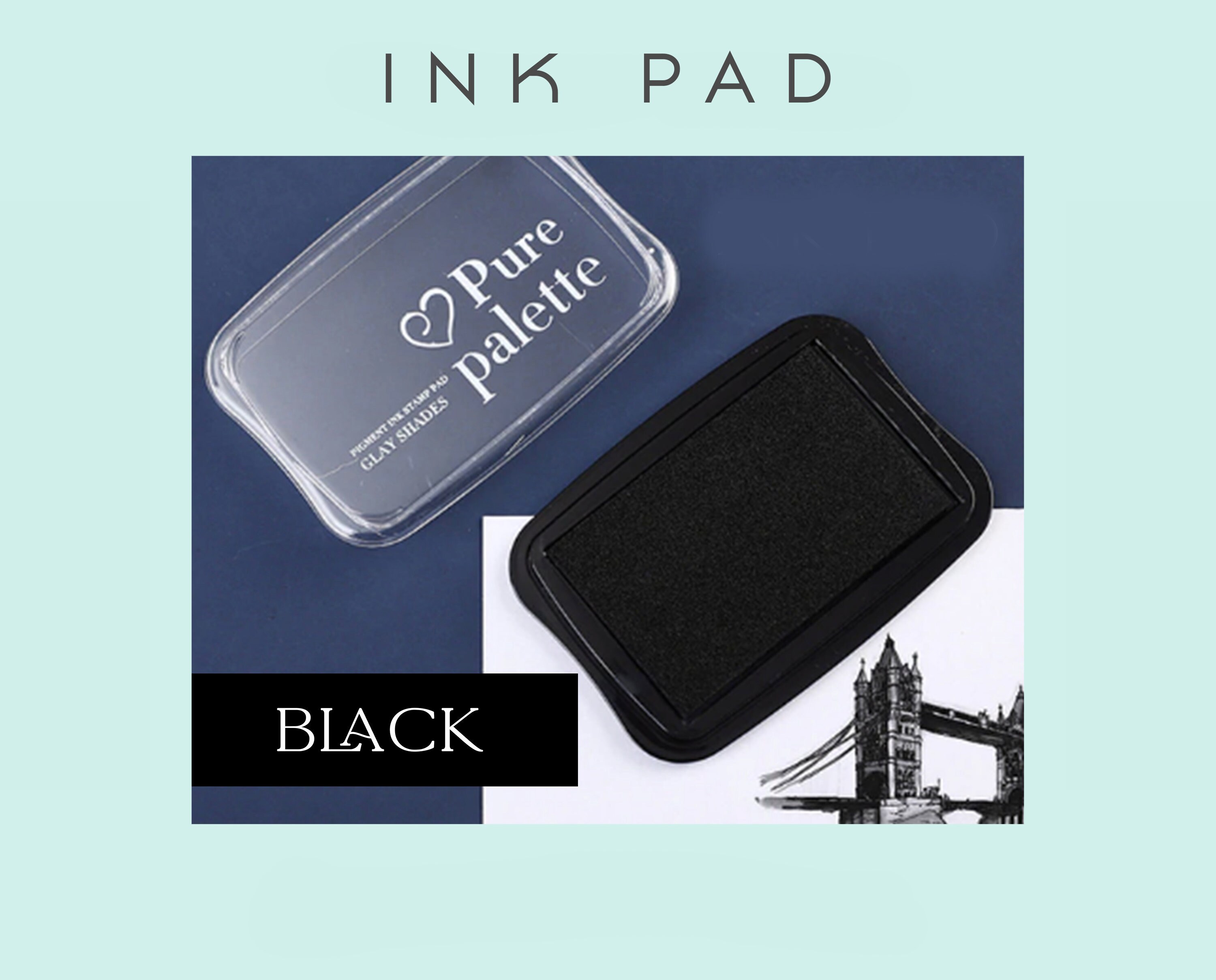 Ink Pad Rubber Stamp Ink Pad Ink Pad Black Ink Pad Blu Ink | Etsy