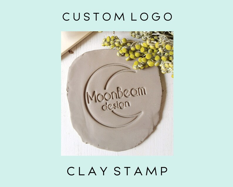 Custom Logo Clay Stamp Custom Logo Pottery Stamp - Etsy UK