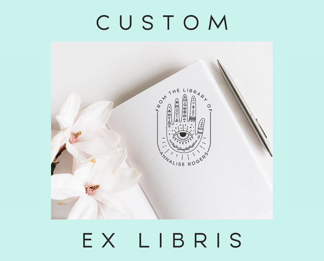 Mystical Hand Custom Ex Libris, Magic Hand Custom Bookplate, Ex Libris ...