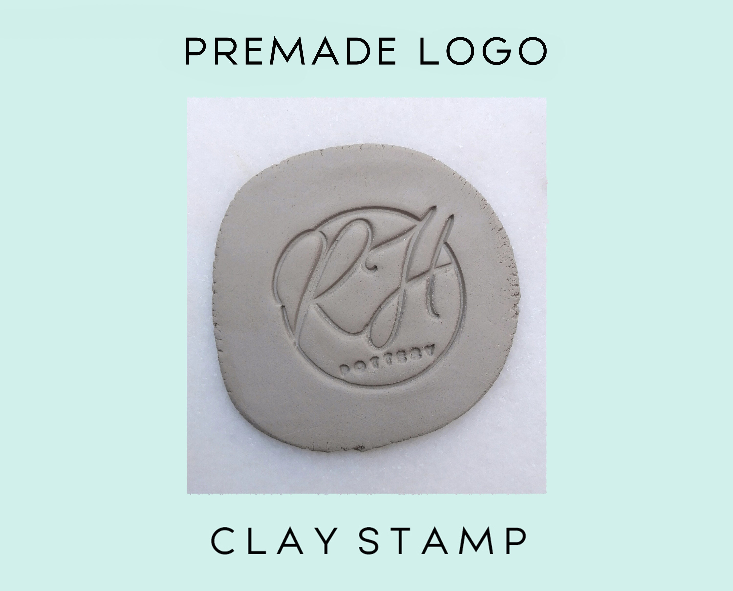 Custom Logo Clay Stamp Initials Custom Pottery Stamp - Etsy